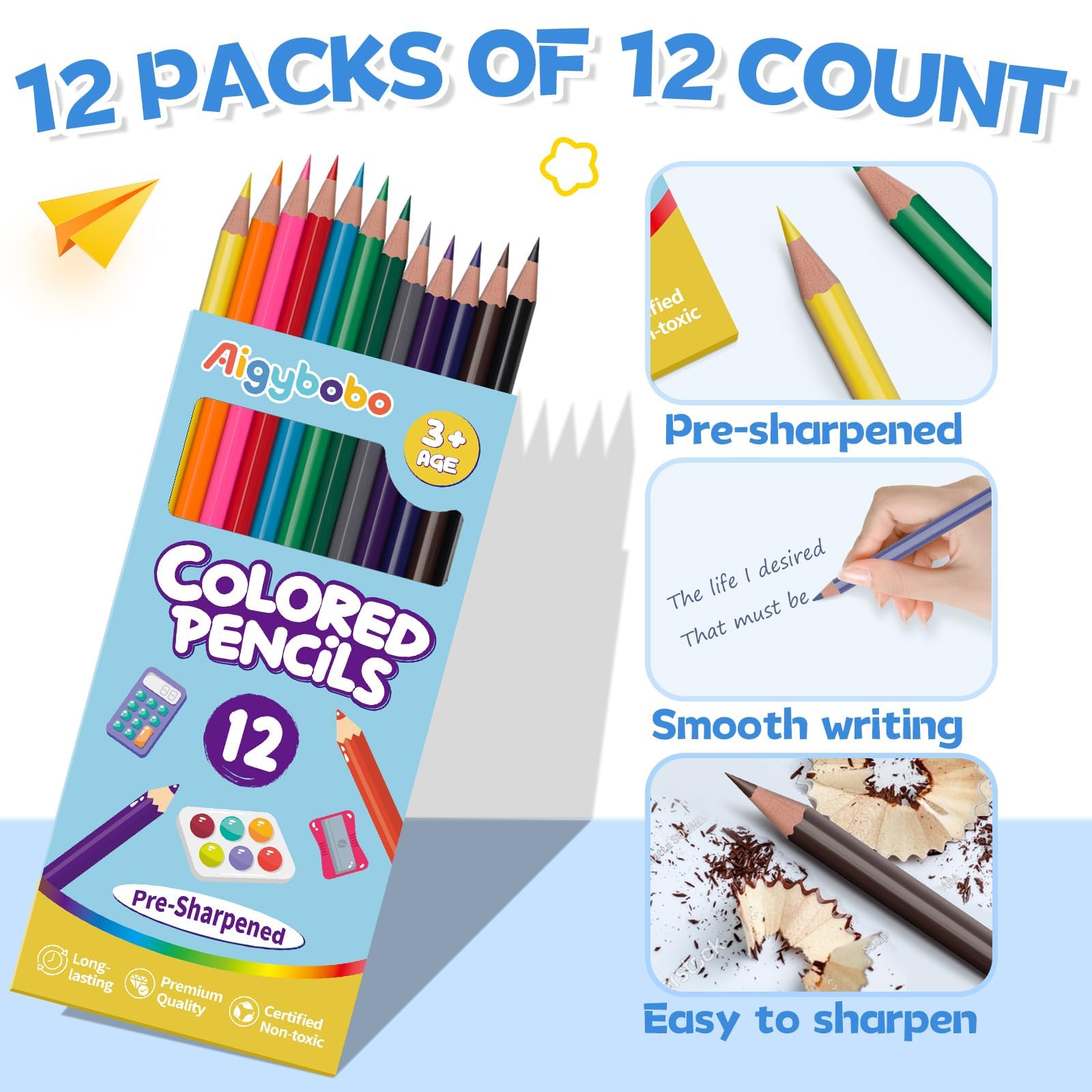 Blue Colored Pencils Bulk
