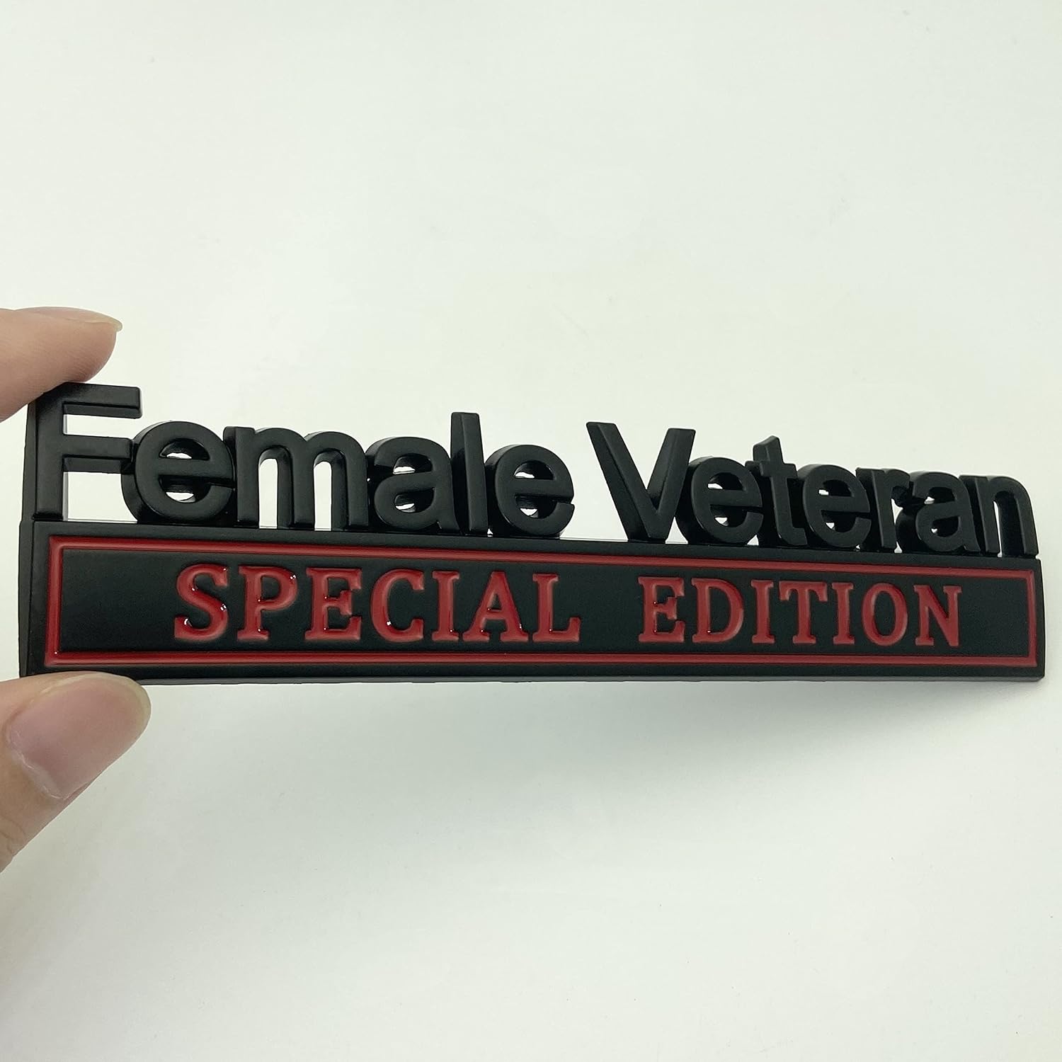Amazon.com: HJKK 2PCS Female Veteran Special Edition Car Emblem, 3D ...