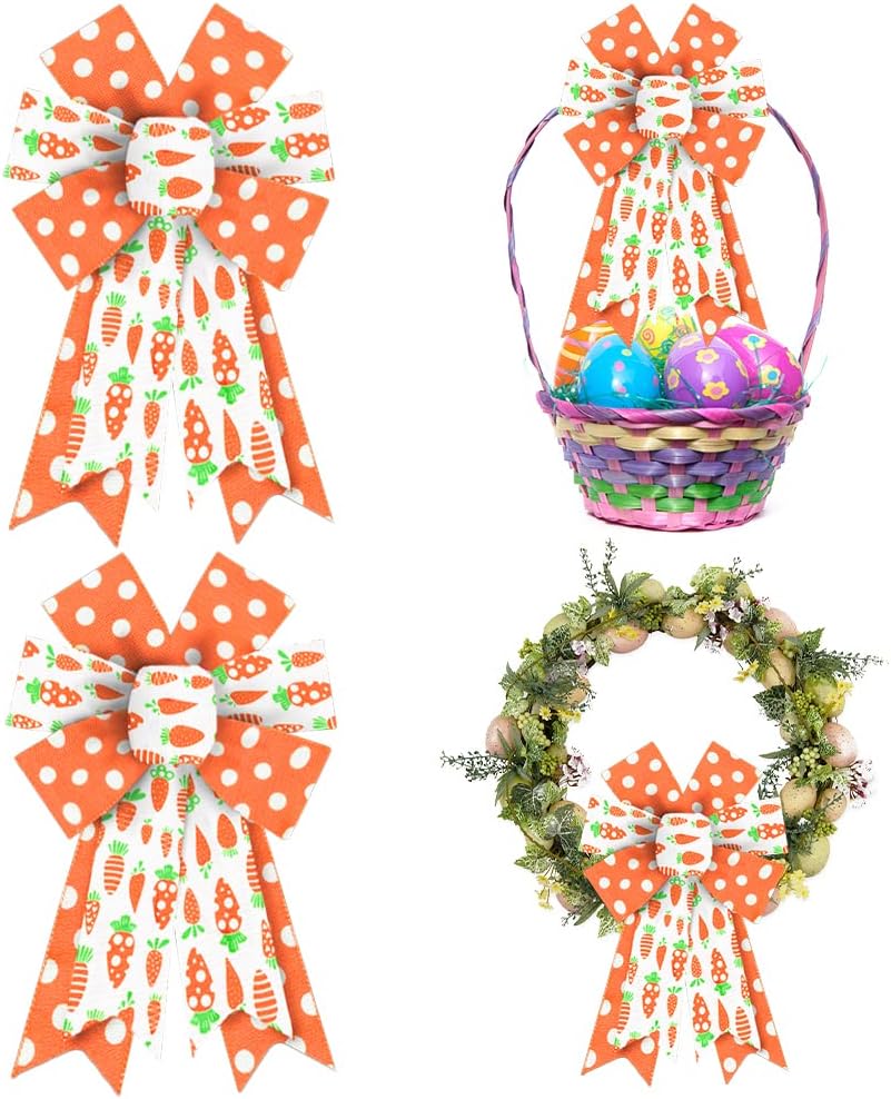 Amazon.com: ALIBBON Easter Bows for Wreaths, Spring Easter Wreath Bows ...