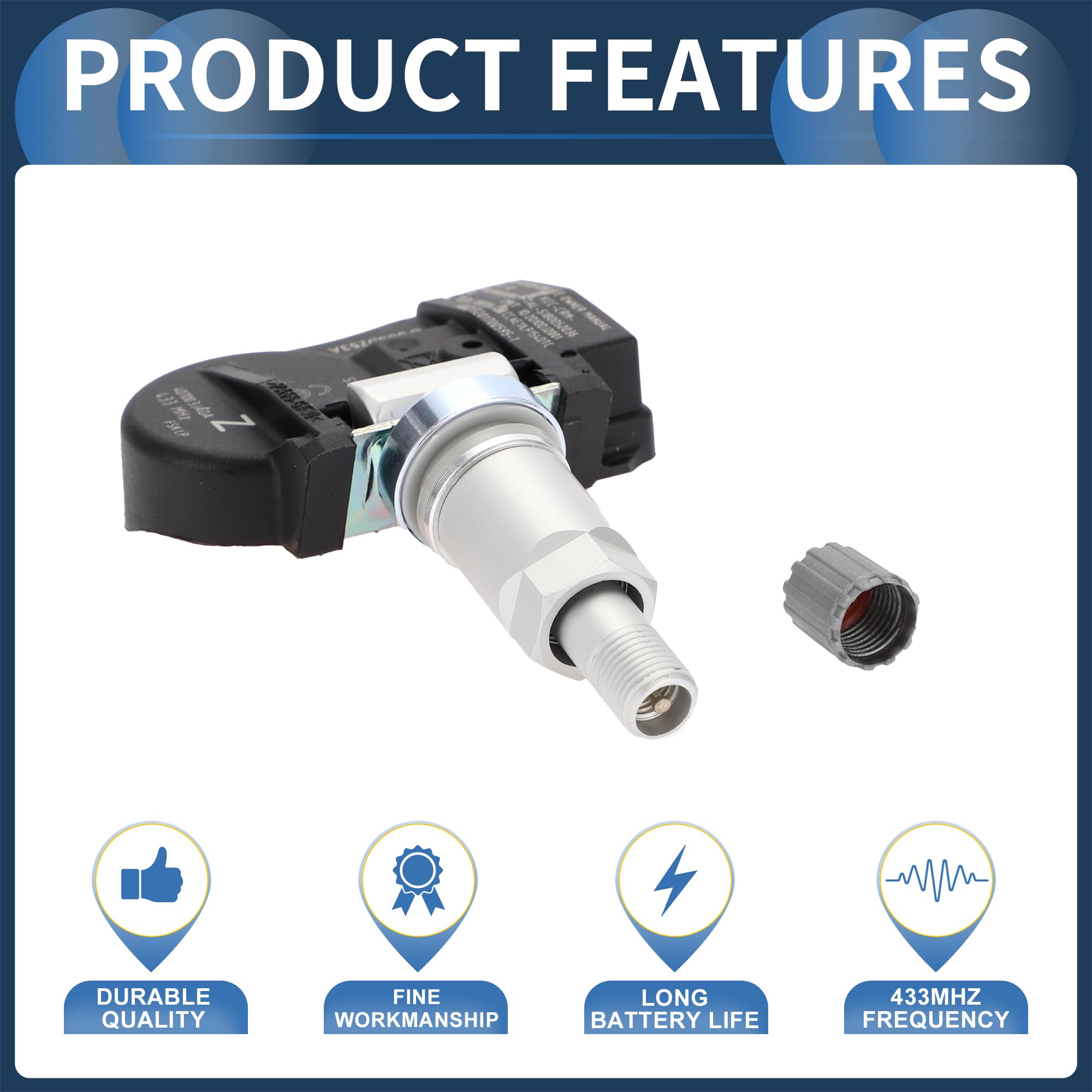 Tire Sensors Tpms Tire Pressure Sensors Set Of 4 s 433MHz For Nissan ...