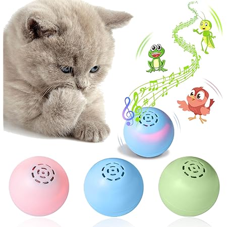 Amazon.com : AUKL Cat Ball Toys for Indoor Cats, Bouncing Balls Wicked ...