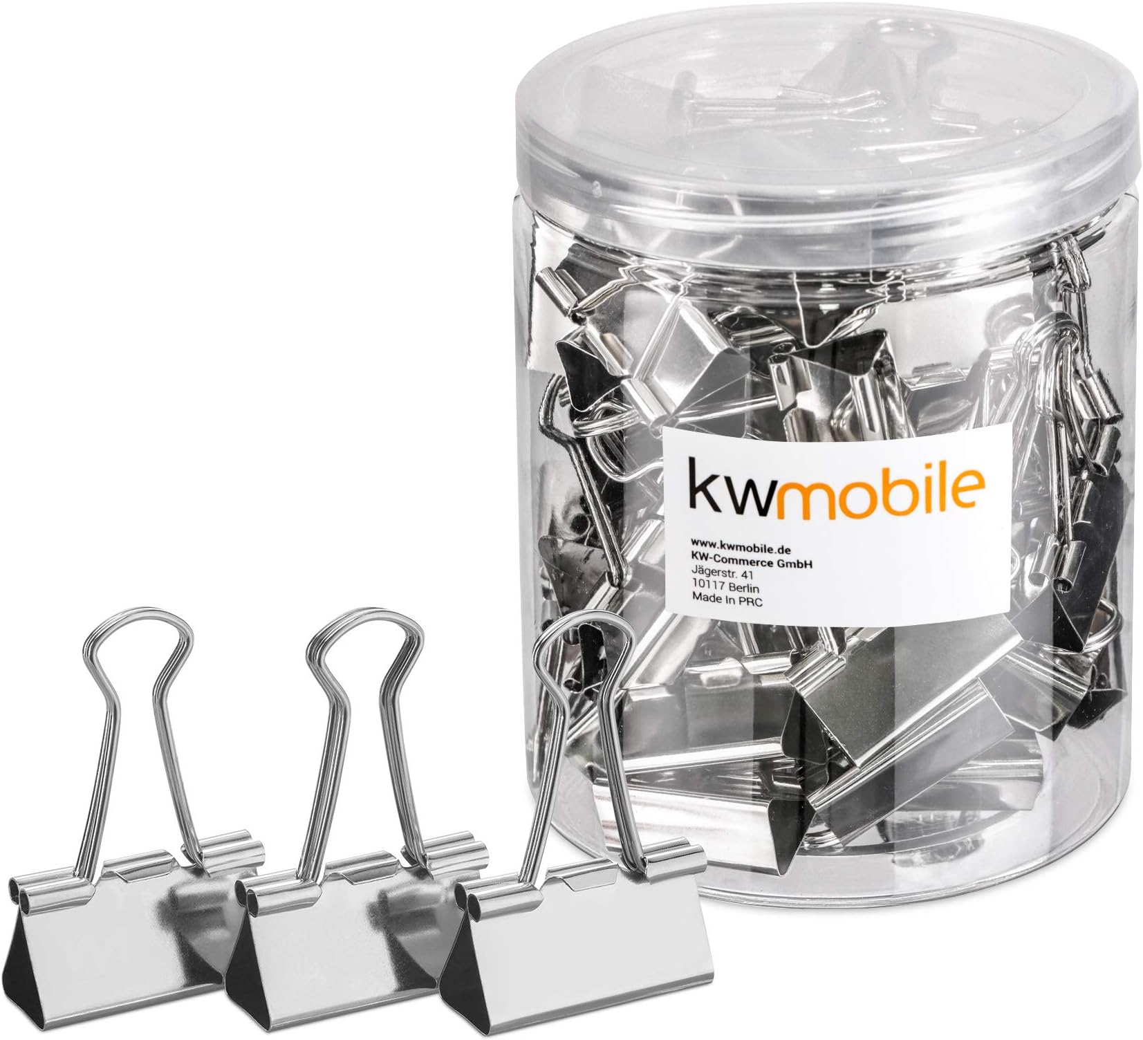 kwmobile 50x Foldback Klammern Set - 50x 32mm - Vielzweckklammer Büro ...