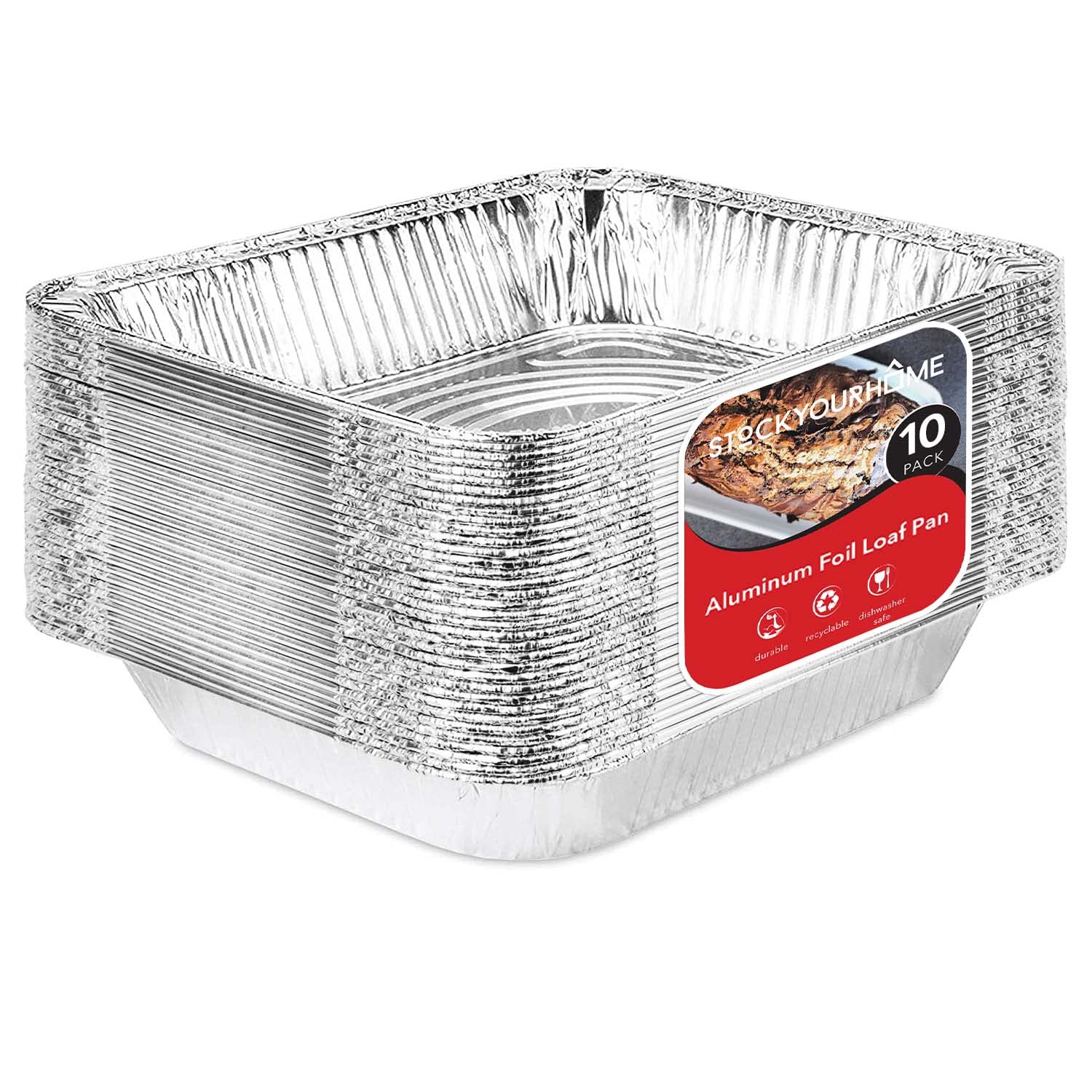 Amazon.com: Aluminum Pans 9x13 Disposable Foil Pans (10 Pack) - Half ...