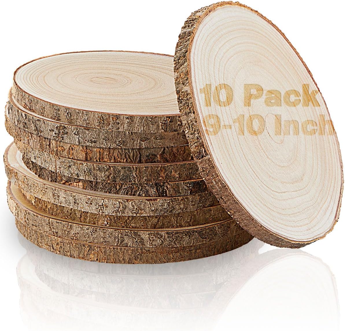 Amazon.com: Set of (14) 10-11" Natural Wood Slices! Rustic Party ...