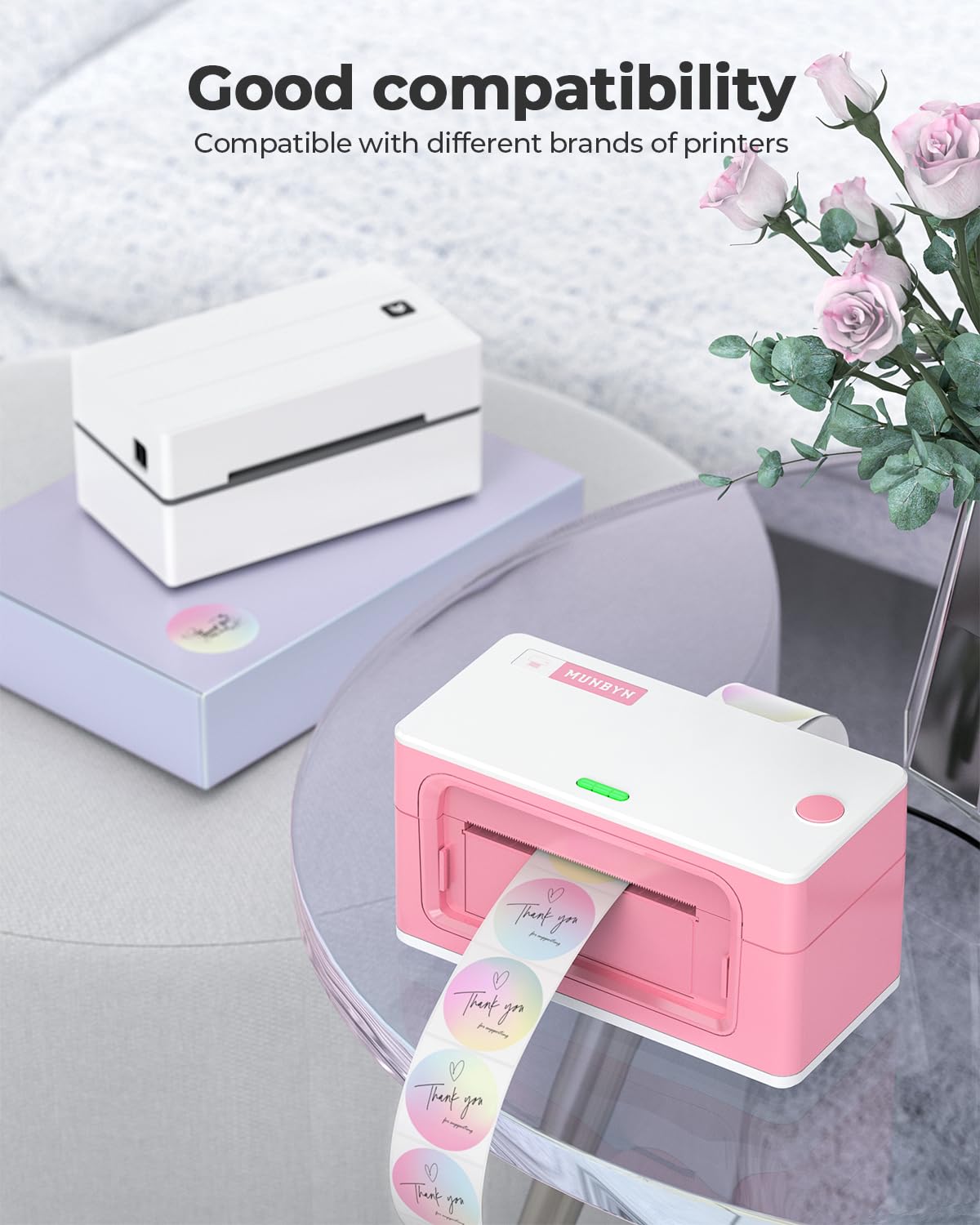 Snapklik.com : 2 Inch Round Thermal Labels, Direct Thermal Printer ...