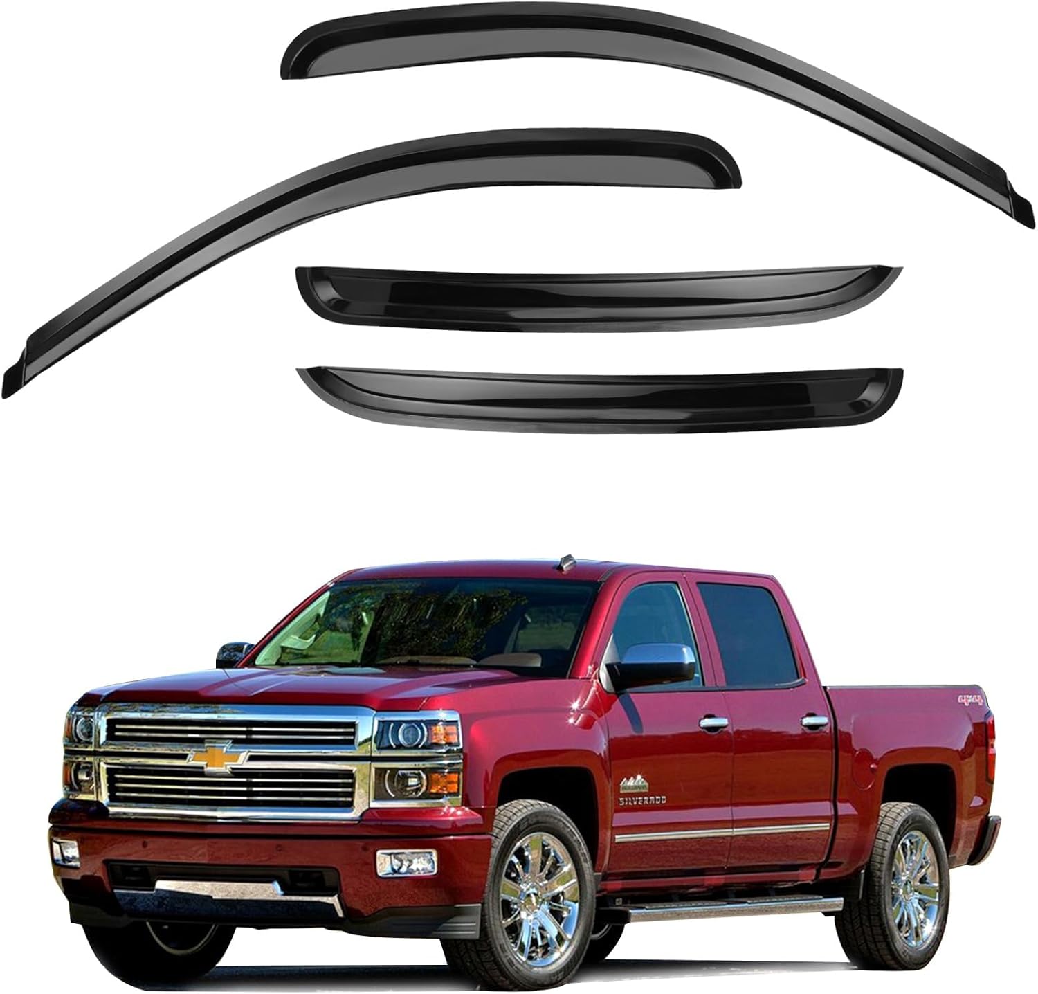 Amazon.com: Window Visor for 2019-2024 Chevy Silverado&GMC Sierra 1500 ...