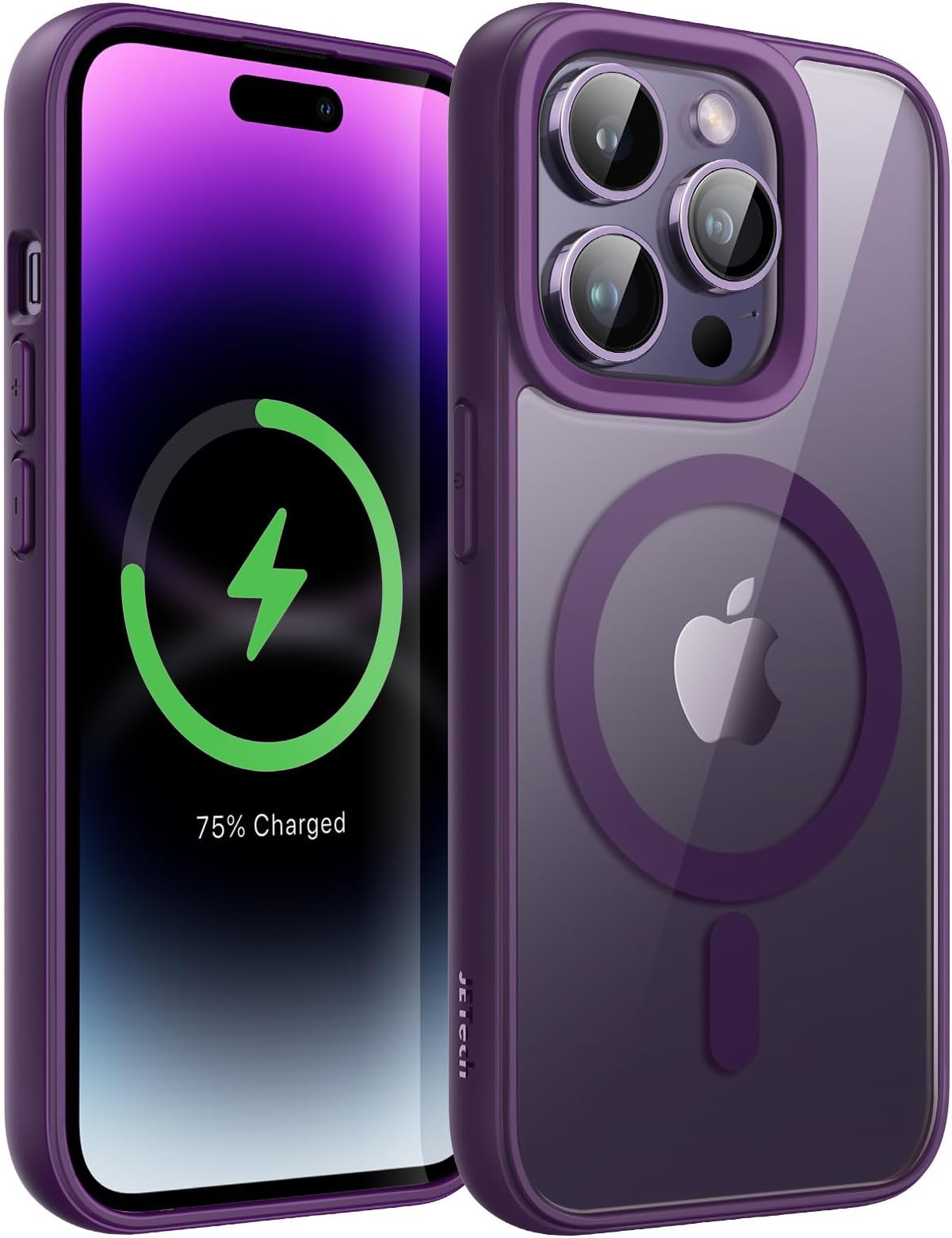 Amazon.co.jp: JETech iPhone 14 Pro Max 6.7インチ用 マグネット ケース MagSafeに対応 衝撃吸収 バンパーカバー ソリッドカラーマットTPU ...