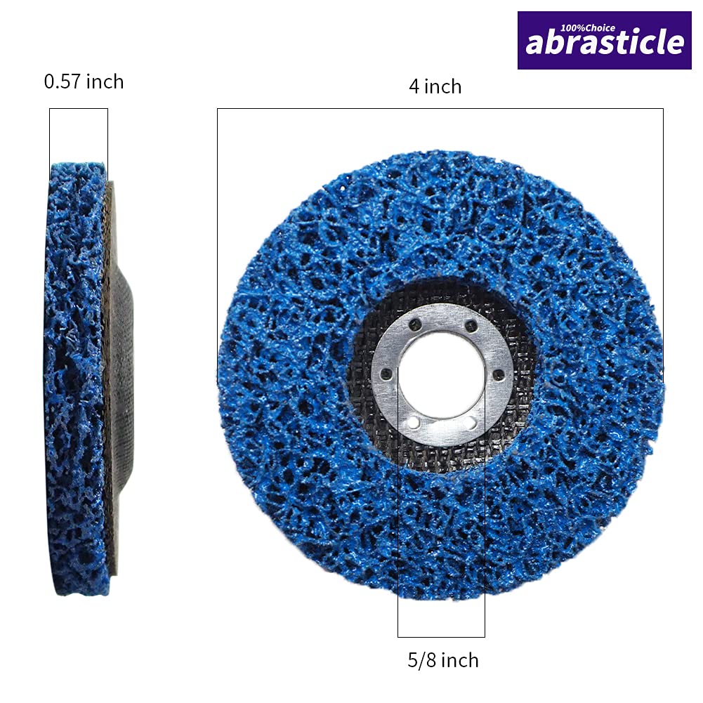 Snapklik.com : Abrasticle 10 Pcs 4 Inch Poly Strip Wheel Disc Rust ...