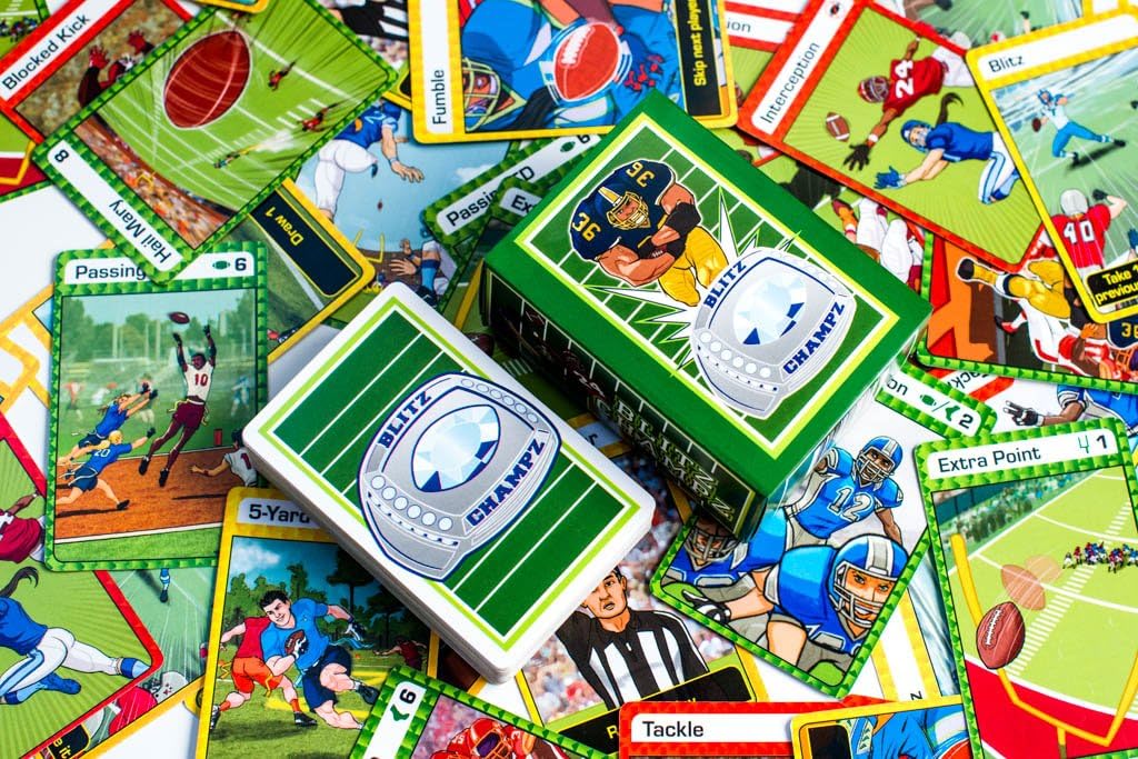 Amazon.com: Blitz Champz | Football Card Game (Ages 7+) | Fun Family ...