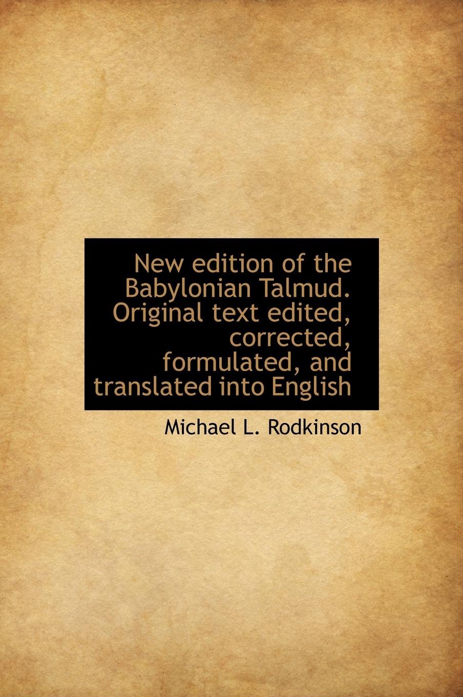Amazon | New Edition of the Babylonian Talmud. Original Text Edited ...