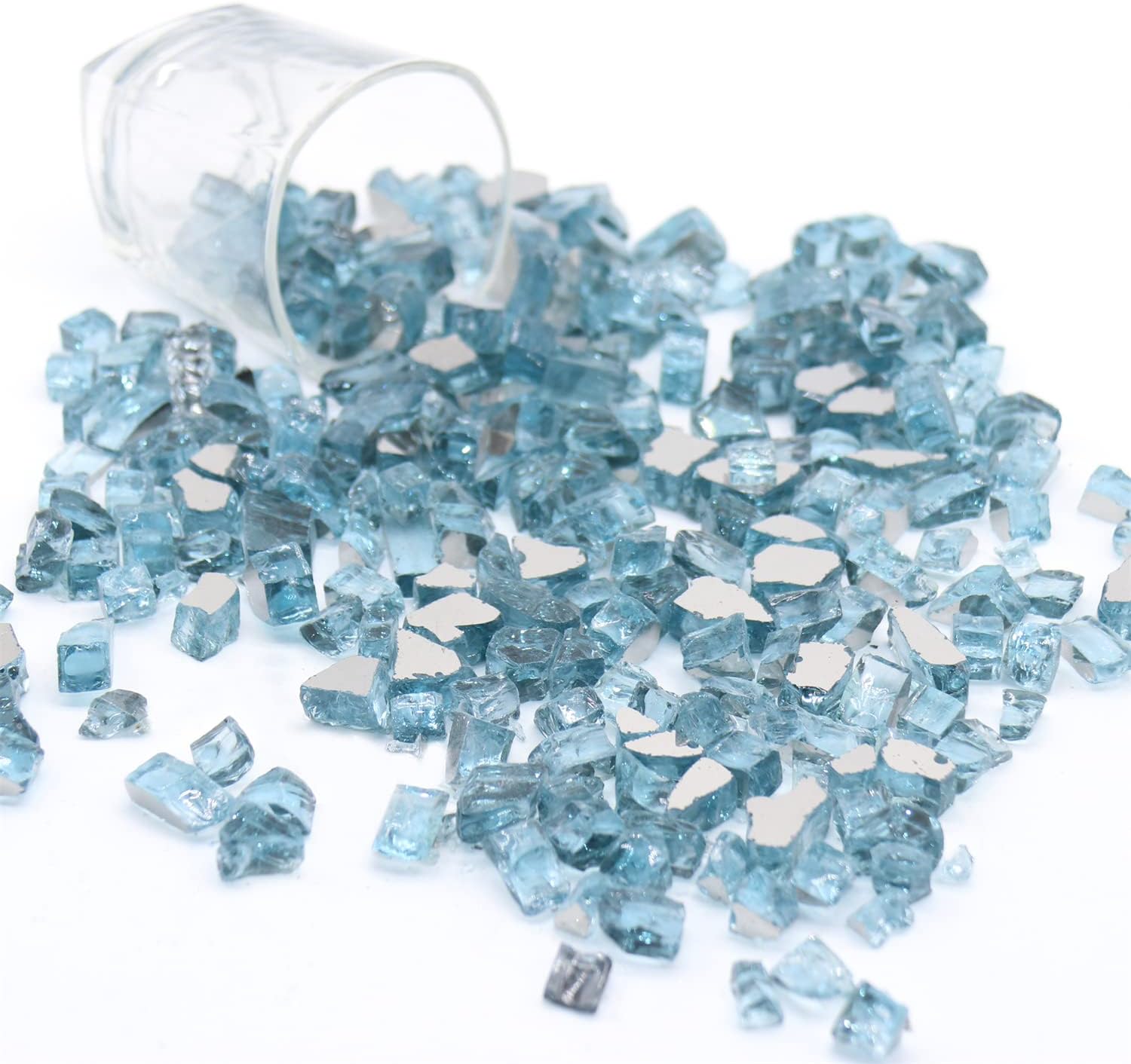 Koltose by Mash Caribbean Blue Fire Glass, 4.5 Kg Of 1.3 Cm. Premium ...