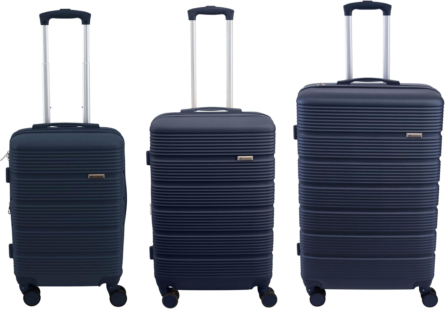Amazon.com | G FORCE 3 Piece Expandable Rolling Luggage Set in Navy ...