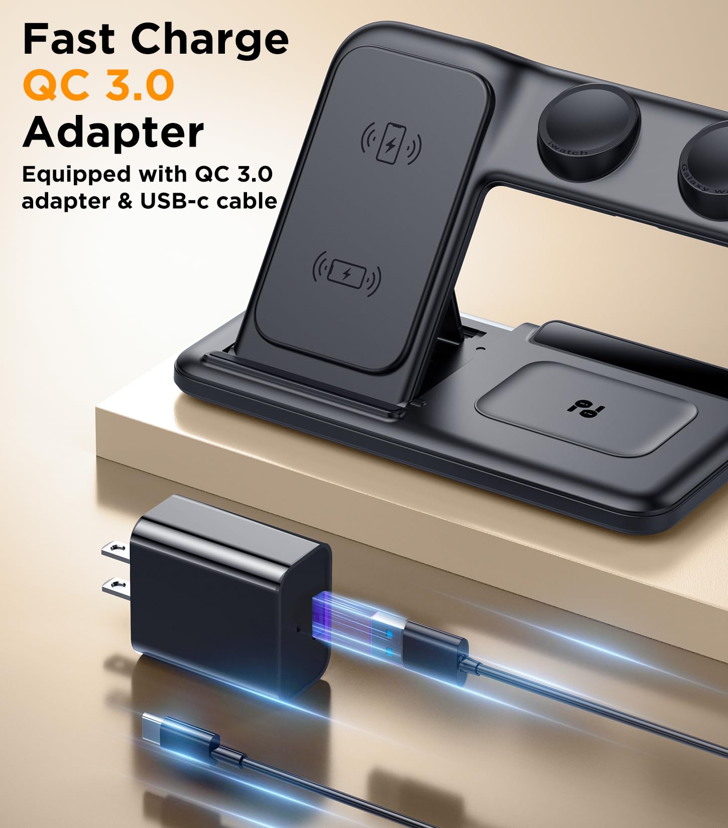 Snapklik.com : 4 In 1 Wireless Charging Station For Apple For Samsung ...
