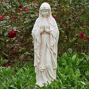 Amazon.com: Keslecy Virgin Mary Outdoor Statue - Religious Garden ...