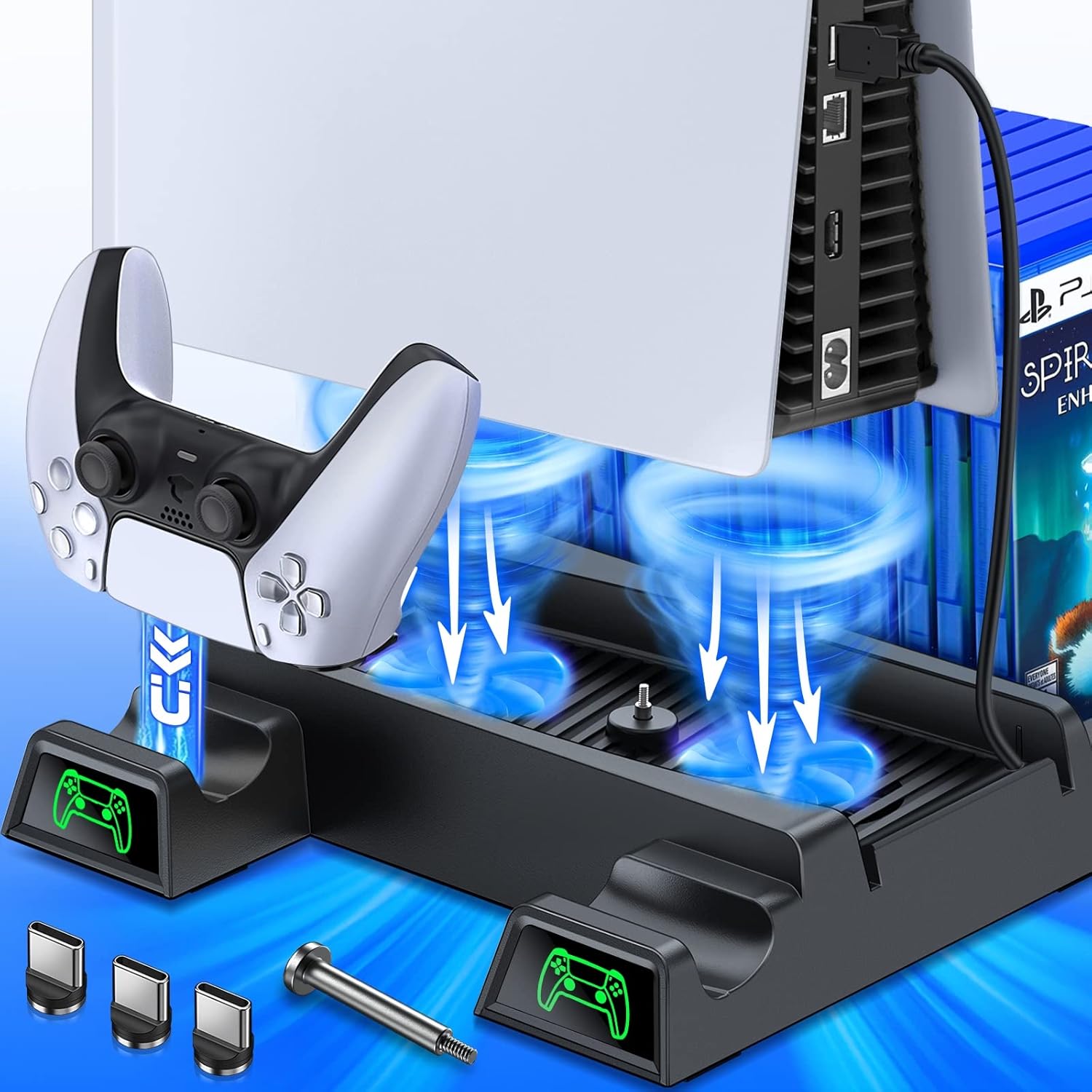 HEYLICOOL PS5 Cooling Stand For Playstation 5 Console PS5 Vertical