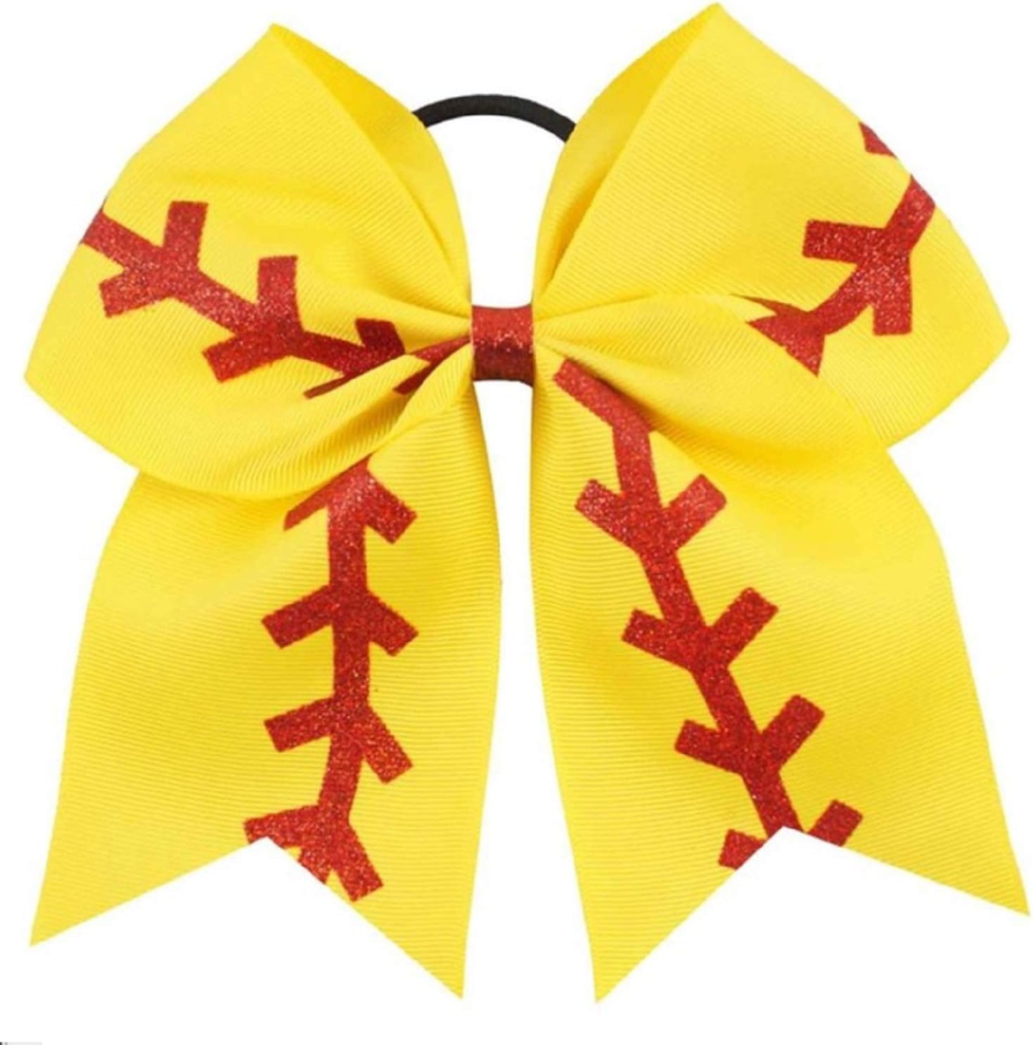 Amazon.com : 10 Pcs Baseball Softball Hair Bows Double Layers Bows with ...