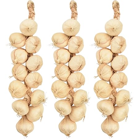 Amazon.com: VIOCIWUO 3 Pack Artificial Garlic Strings Simulation Fake ...