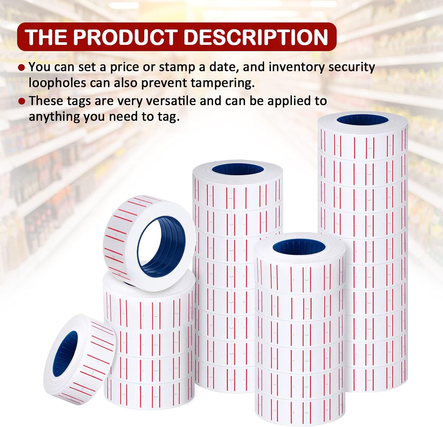 MX-5500 Price Tag Gun with Sticker Labels, Ink Refill, Numerical ...