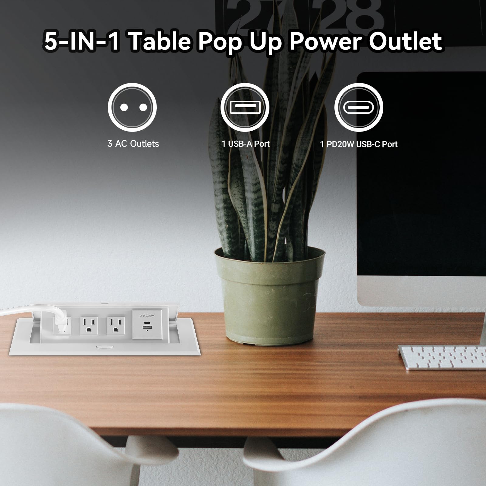 Snapklik.com : Power Hub For Conference Table PD20W USB-C Fast Charging ...