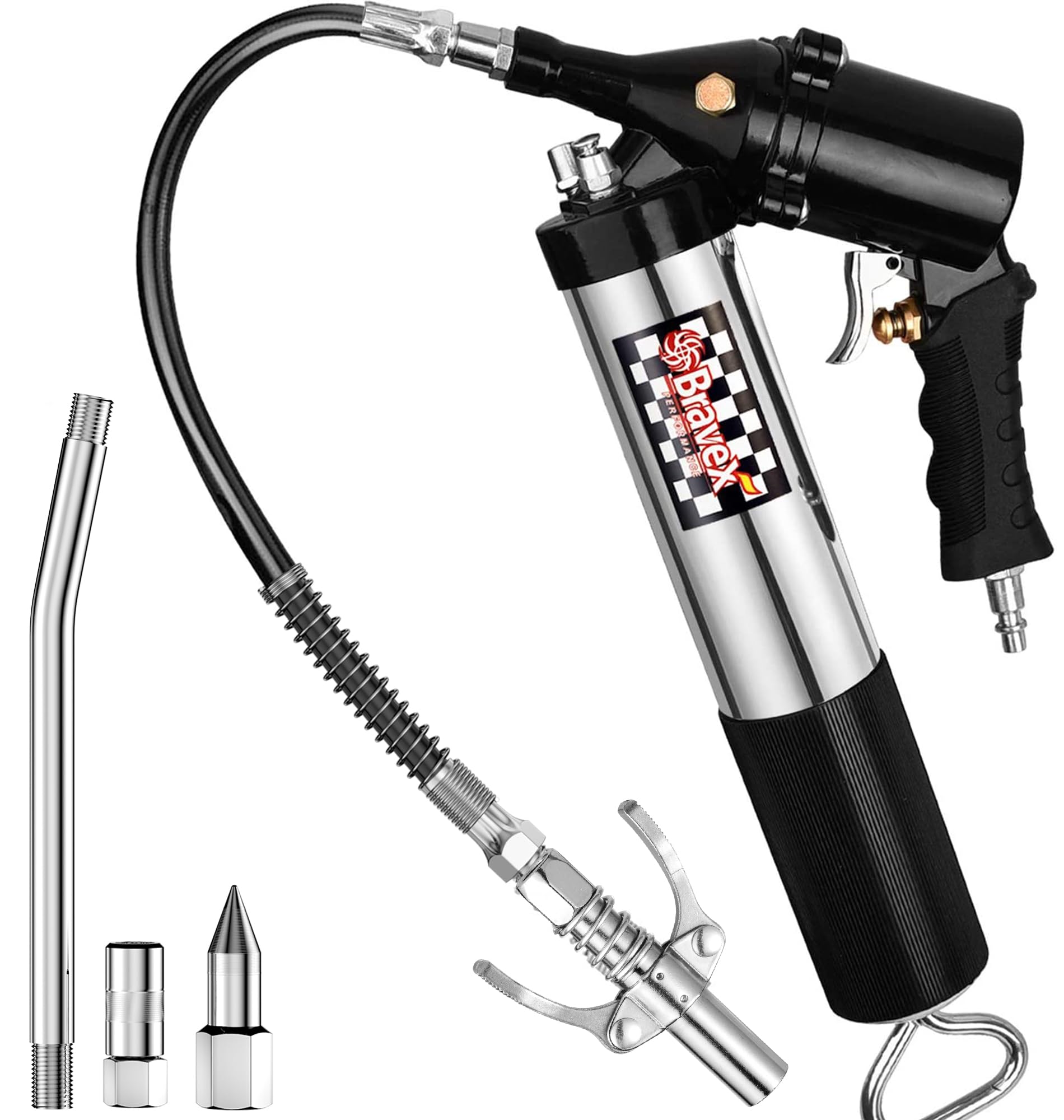 Snapklik.com : Pneumatic Grease Gun Automatic W/Quick Release Coupler ...