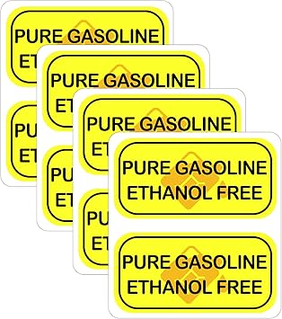 Amazon.com: No Ethanol Sticker Pure Gasoline Ethanol Free Sticker 2x4 ...