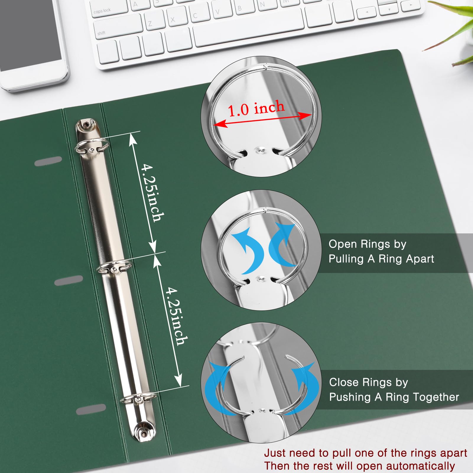 Snapklik.com : Toplive 3 Ring Binder 1 Inch Heavy Duty Binder Folder ...