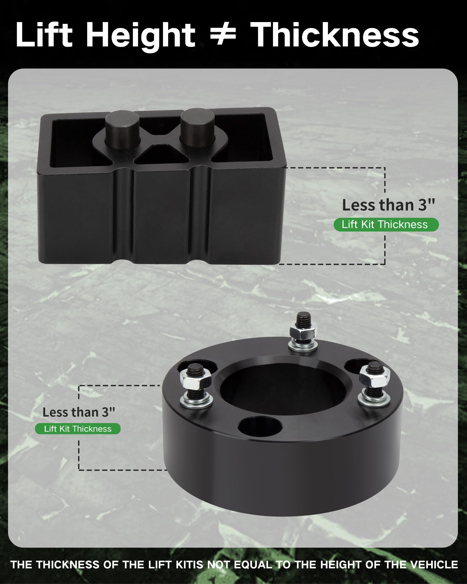 Snapklik.com : Glorider 3 Front And 3 Rear Truck Lift Kit For F150, 3 ...