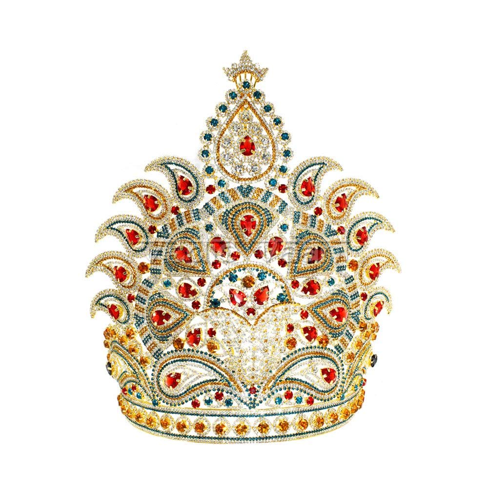 Buy Vedic Vaani Stone Work God & Goddess Mukut Crown for Shringar ...