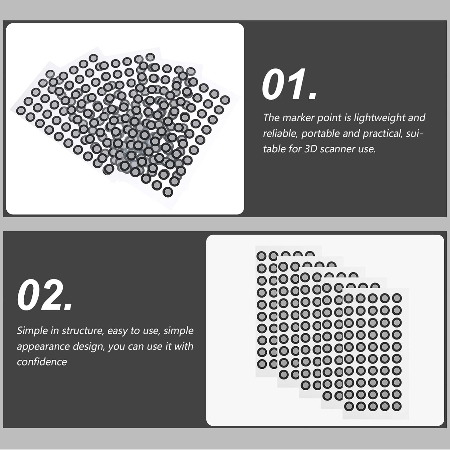 Review Baluue 3D Reference Point Markers Reflective Film Marker Point ...