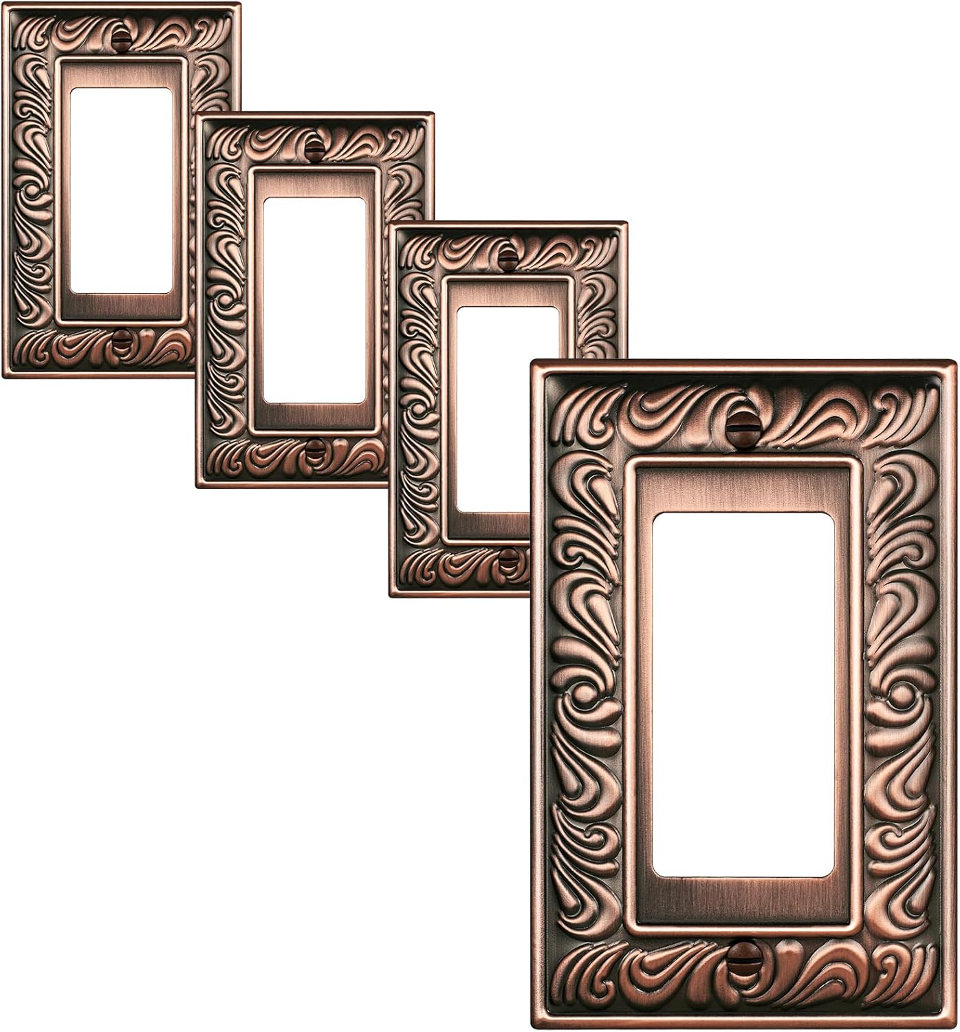 TREEWELL 4-Pack Decorator Outlet Cover Plate, Paisley Pattern ...