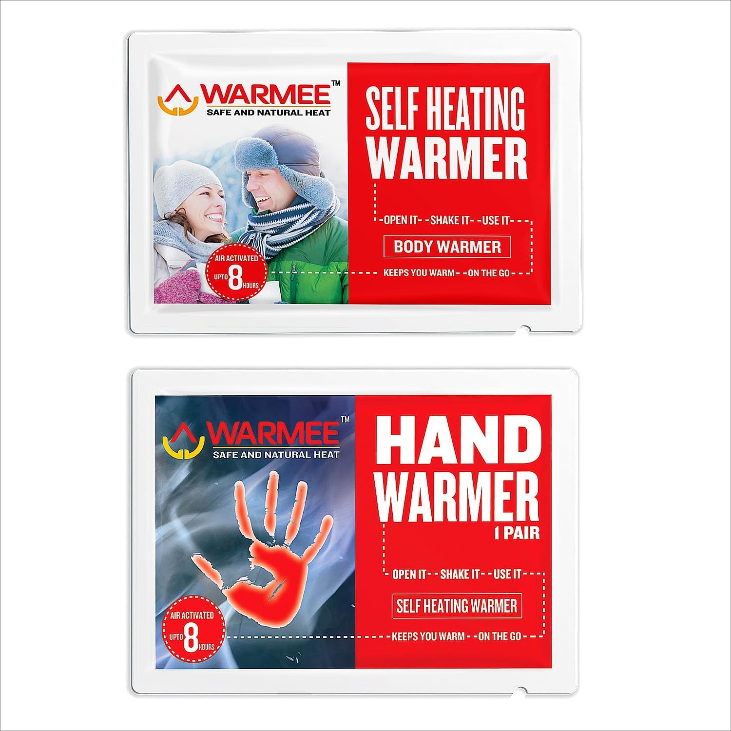 WARMEE Body and Hand Warmers - Heat Pouch, Heat Pack for Men & Women ...