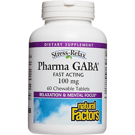 Amazon.com: Natural Factors, Stress-Relax Chewable Pharma GABA ...