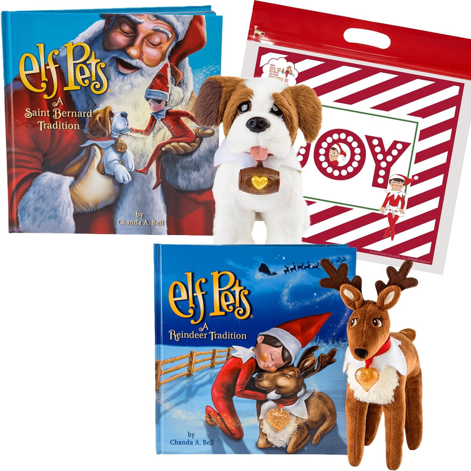 Amazon.com: The Elf on the Shelf Elf Pets 2 Pack: St. Bernard Tradition ...