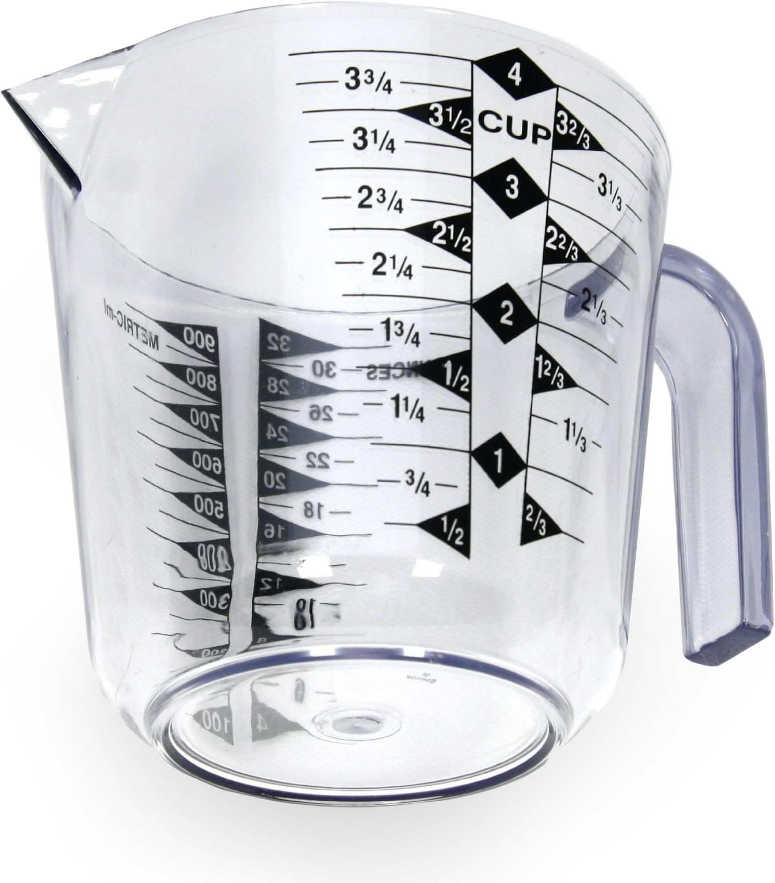 Amazon.com: 12 Pieces Plastic Measuring Cups 4 Cup Capacity Clear ...