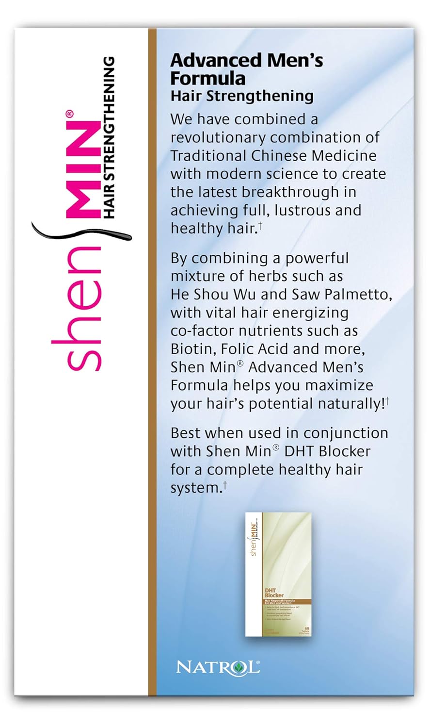 Shen Min Hair Strengthening Advanced Men’s Formula Tablets, 60 Count ...