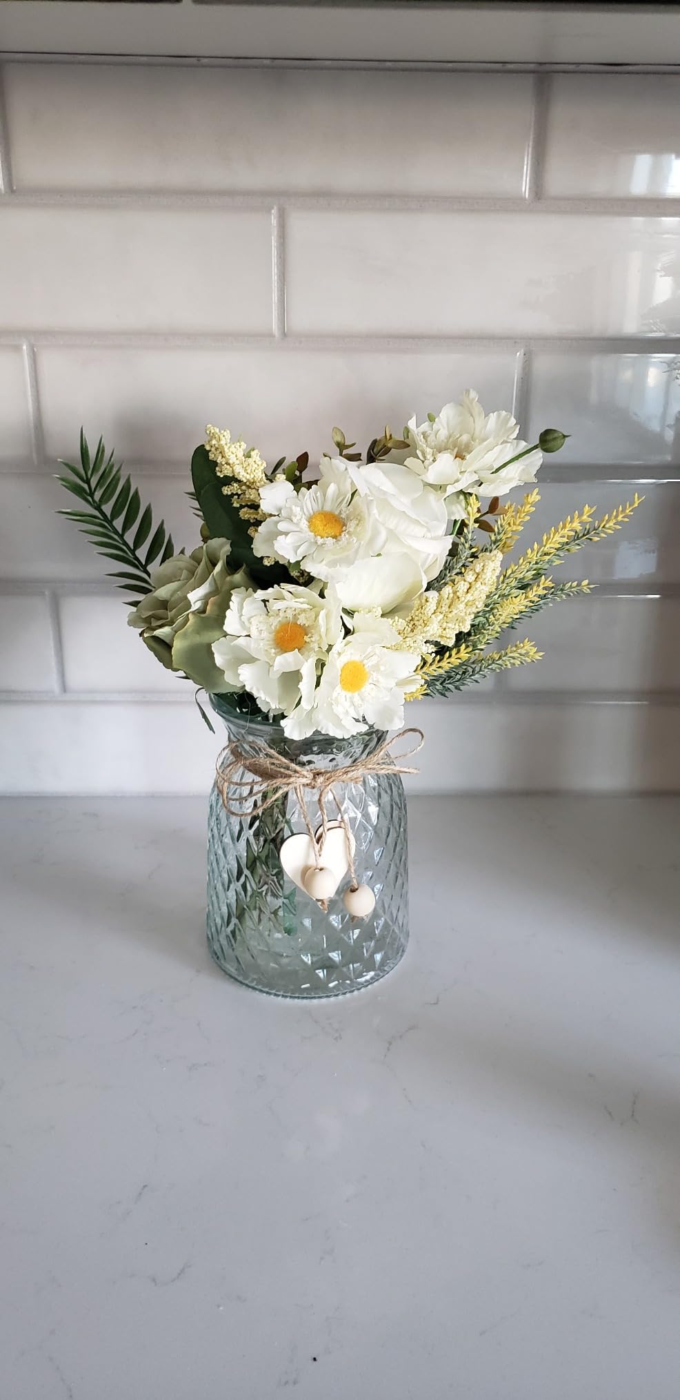 $3/mo - Finance Artificial Faux Flowers in Vase Flower Centerpieces ...