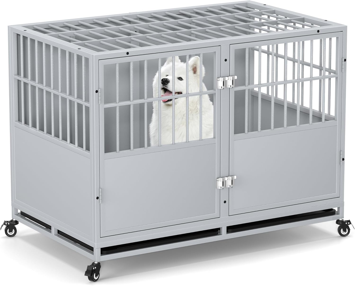 Amazon.com : REXWELTEN Stackable 48 Inch Heavy Duty Dog Crate ...
