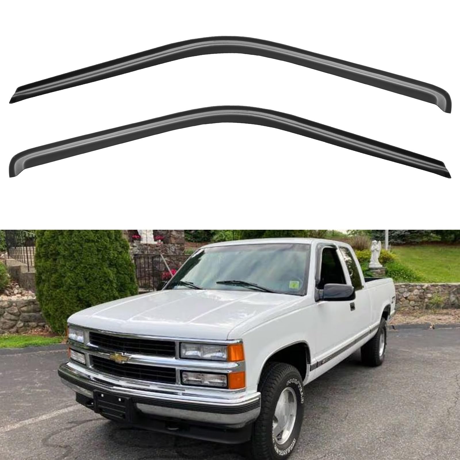 Amazon.com: Window Visors Rain Guards for 1988-1999 Chevy/GMC C/K 1500 ...