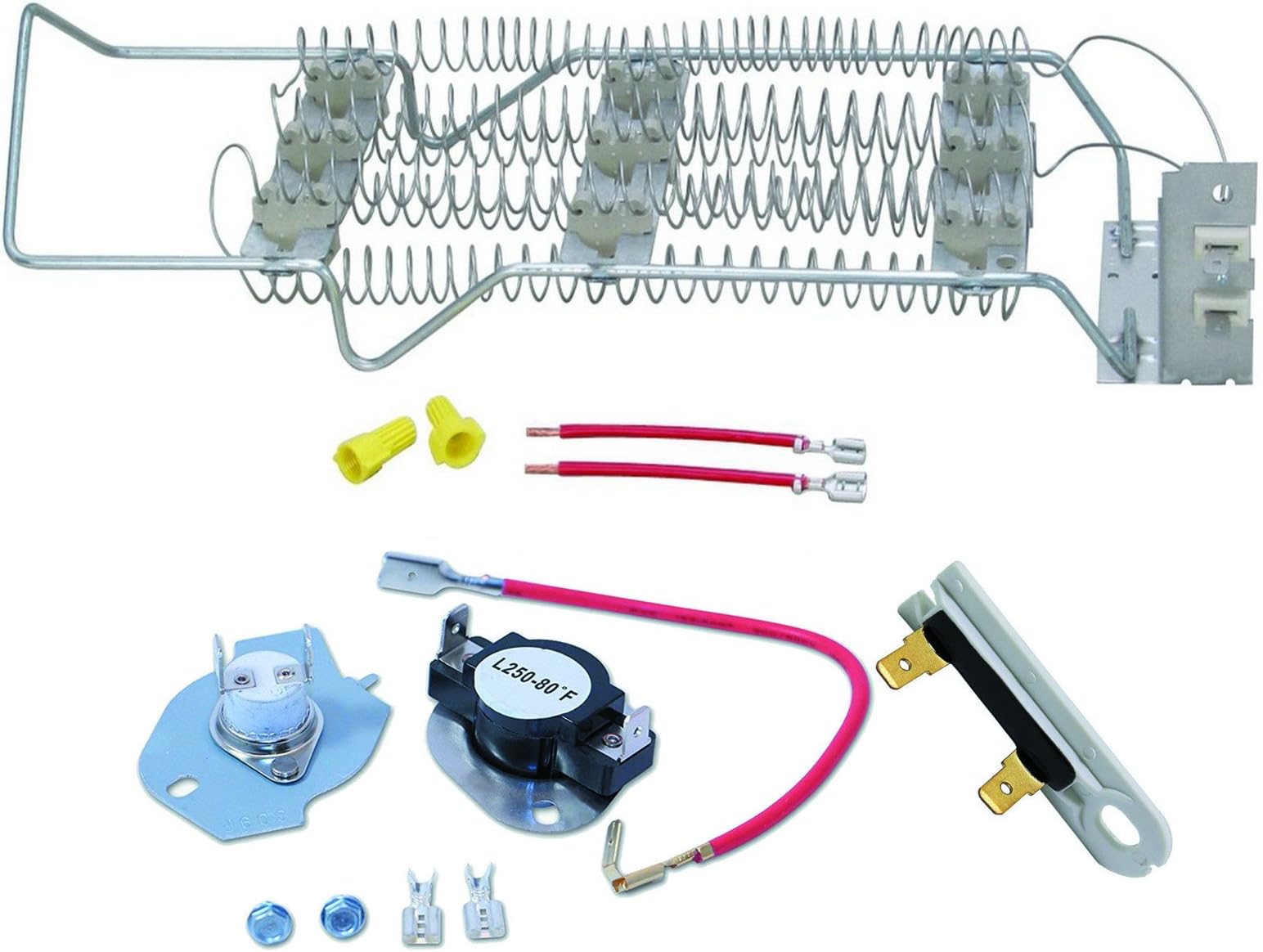 Amazon.com: Whirlpool WP4391960 OEM Dryer Heating Element, Chrome ...