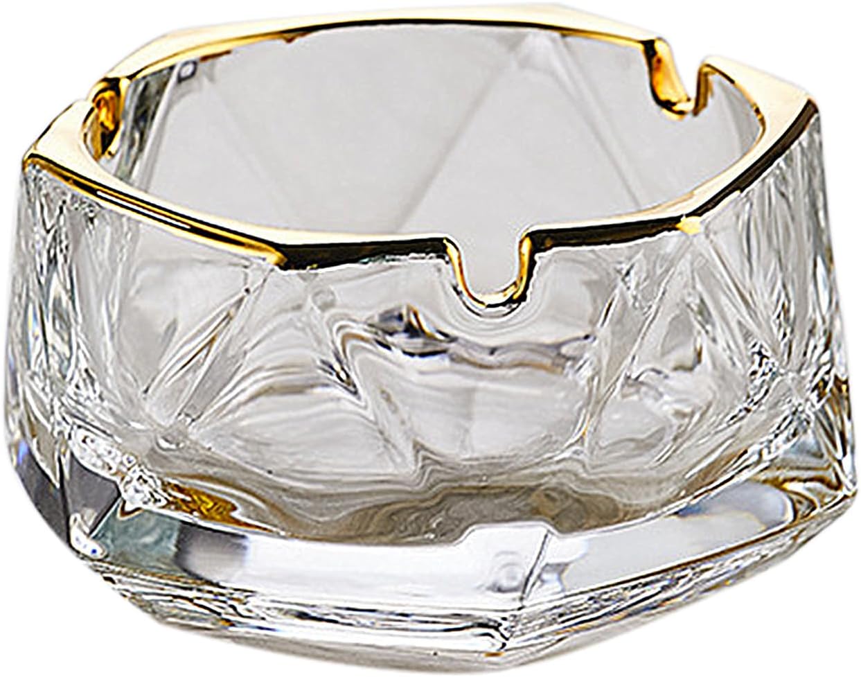Amazon.com: Crystal Glass Ashtrays Heavy Duty Indoor & Outdoor Ashtray ...