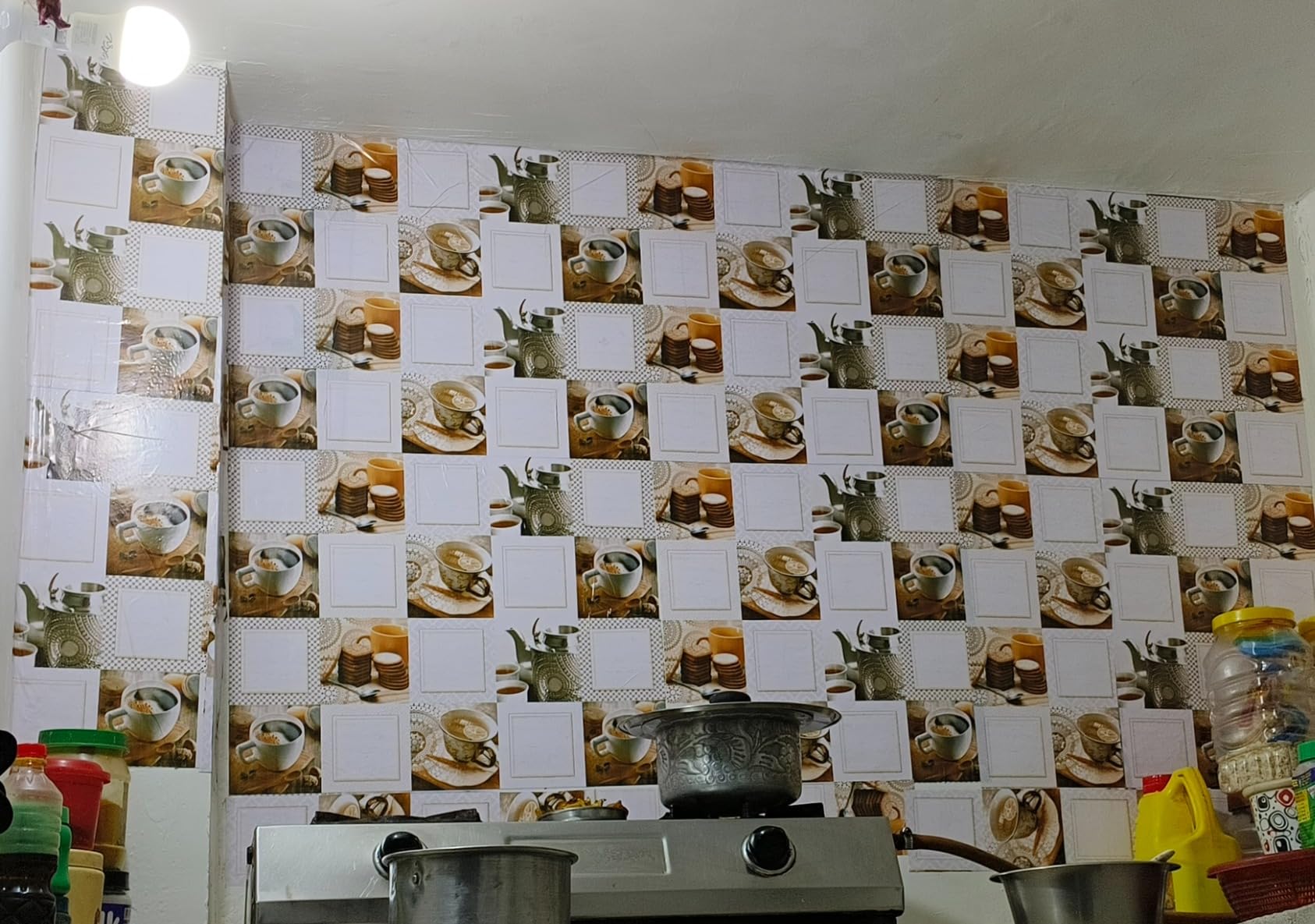 WallDaddy 3D Wallpapers for Kitchen Waterproof Extra Large (40x200) Cm ...