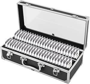Amazon.com : Coin Case, 2 Compartments Coin Slab Case Slotted Foam ...