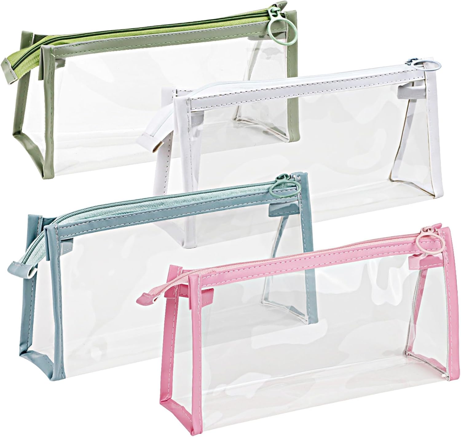 Amazon.com: TIE-DailyNec 4 PCS Pencil Cases Pen Pouch Clear Transparent ...