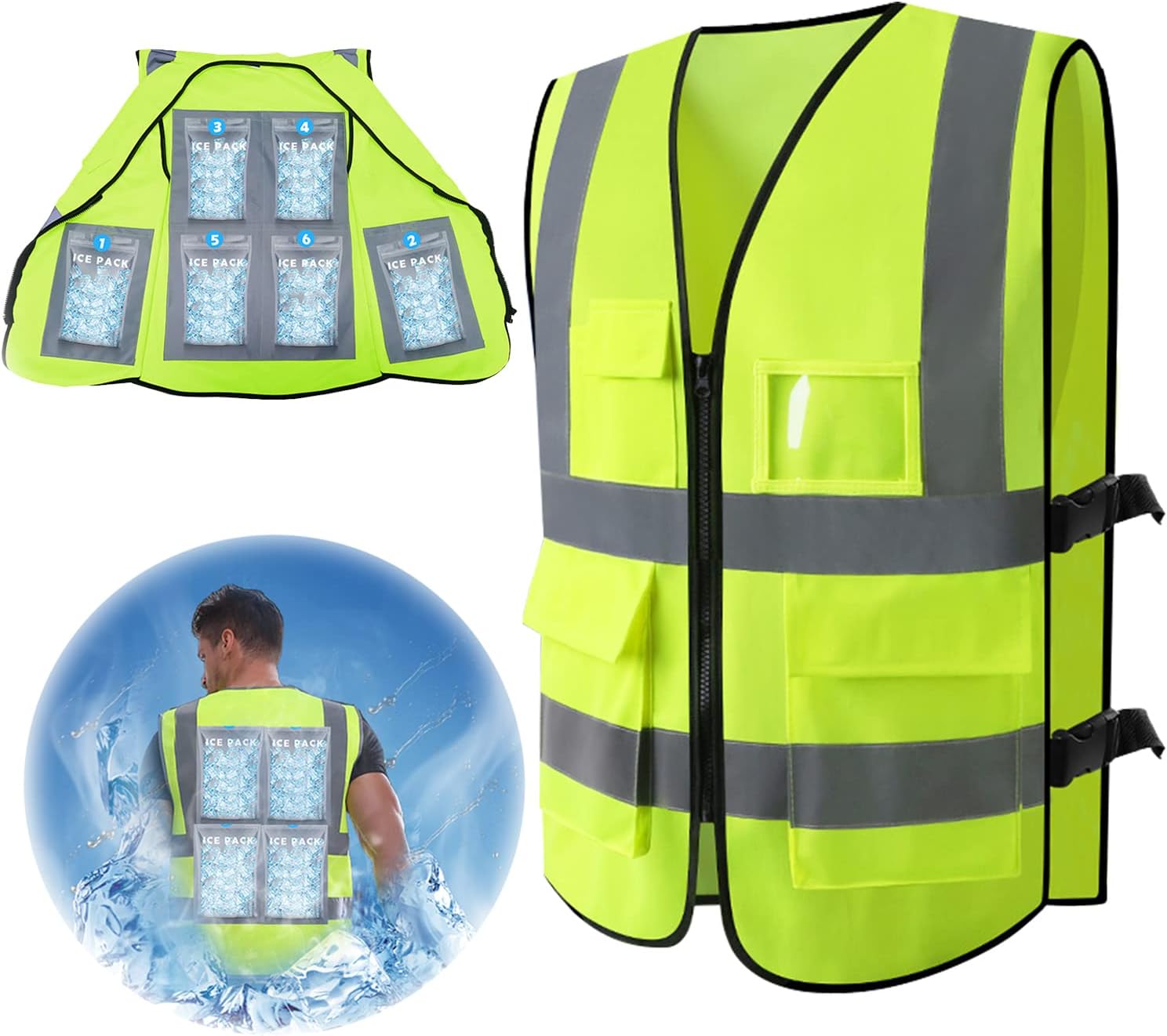 Air Conditioned Jacket USB Rechargeable Cooling Vest With Fans ...