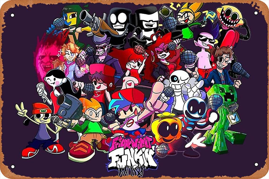 Amazon.com: 8 X 12 Metal Signs - Friday Night Funkin Vintage Look Metal ...