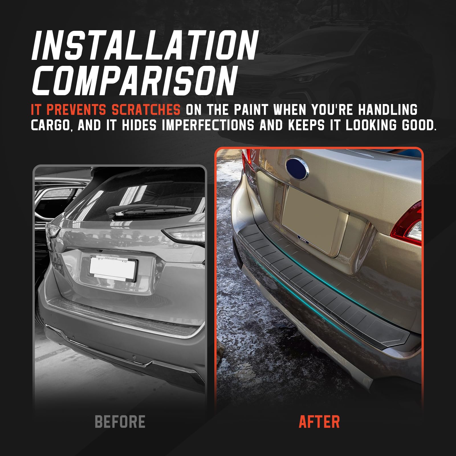 Snapklik.com : Rear Bumper Protector Guard For Subaru Outback 2021 2022 ...