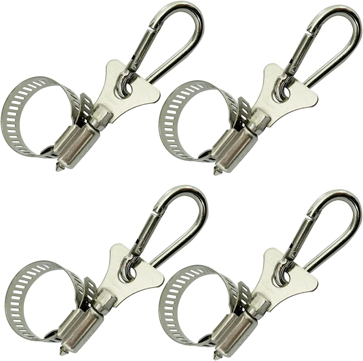 Eachave 4 x 304 Flag Pole Clips, 19-29 mm, Stainless Steel flagpole ...