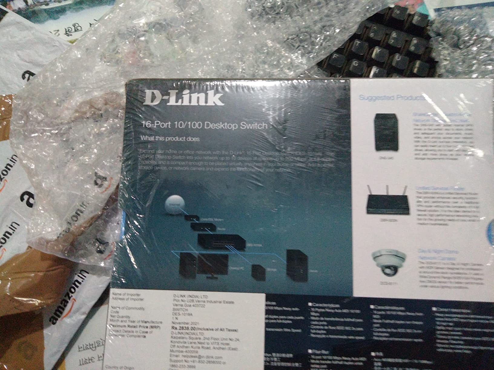D-Link Ethernet Switch with Speeds Up To 200 MBPS Per Port in Full ...