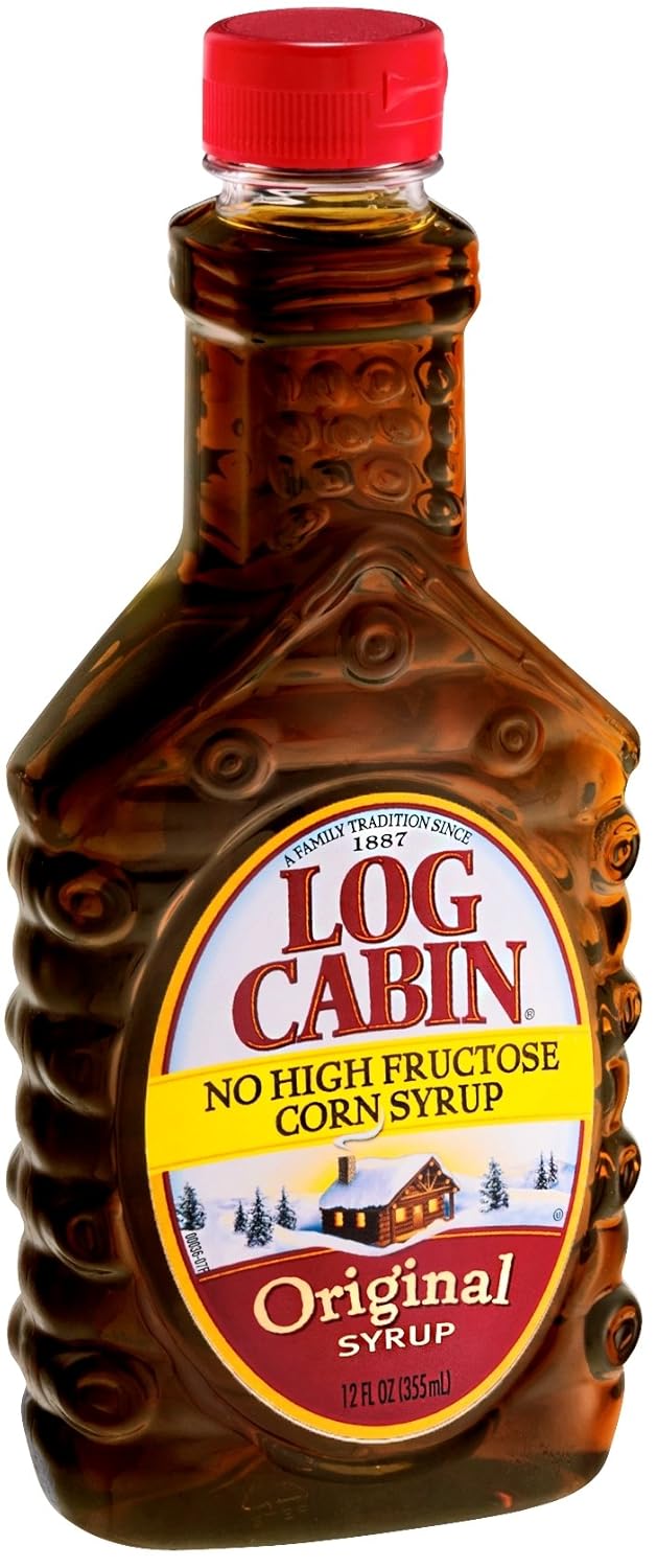 Amazon.com : Log Cabin Syrup Original, 12 oz Plastic Bottle (Pack of 8 ...