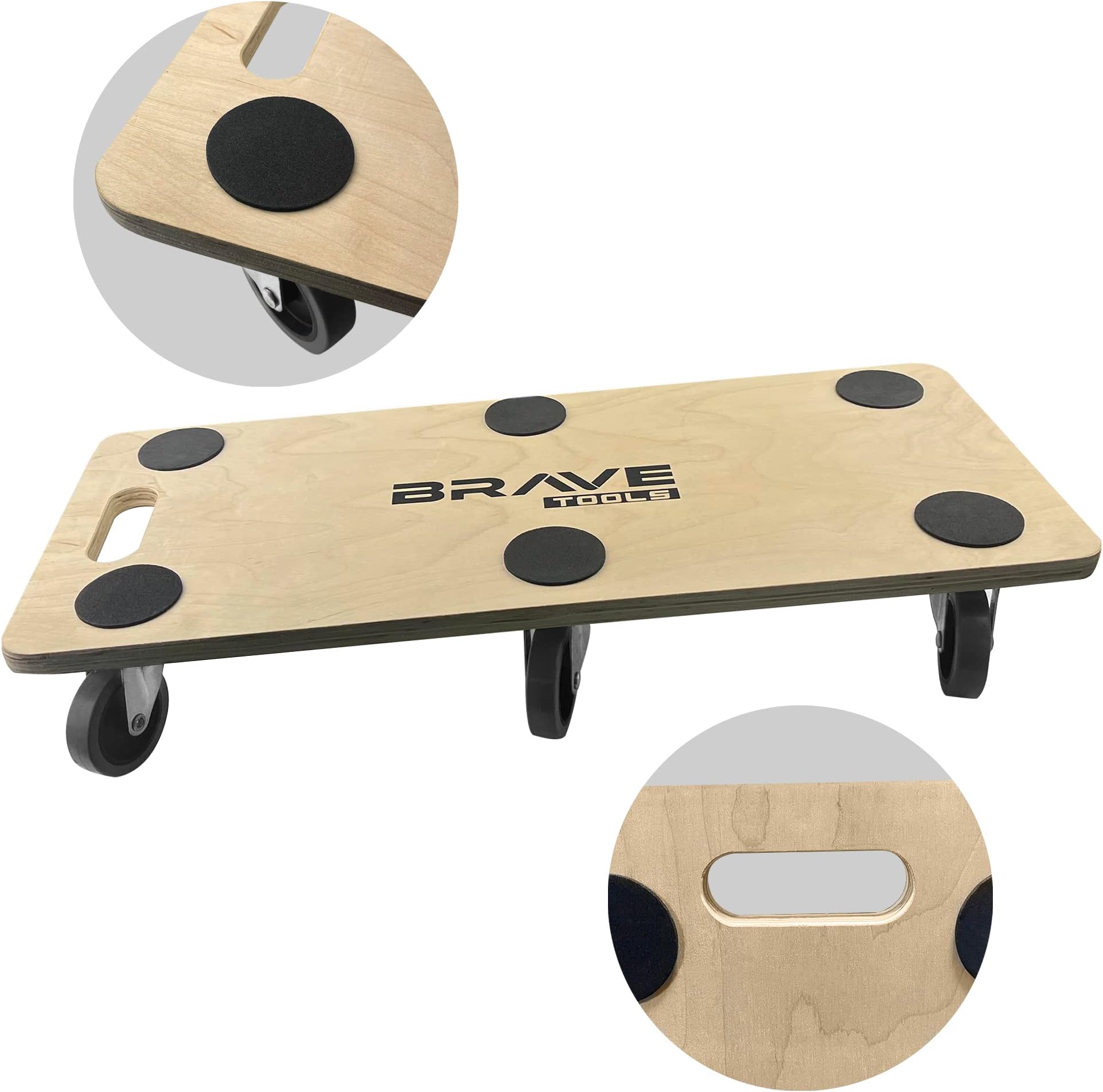200KG Wheeled Platform Dolly Furniture Mover Transport Roller Trolley ...